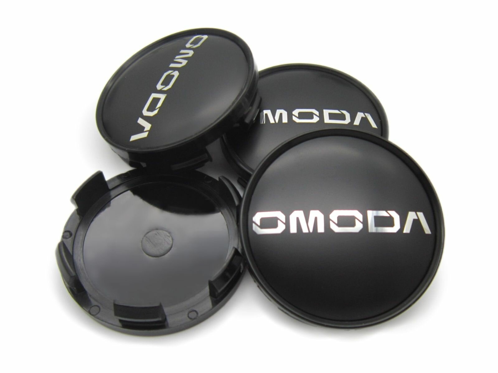 Колпачки заглушки на литые диски OMODA 59/56/10 мм, комплект 4 шт.