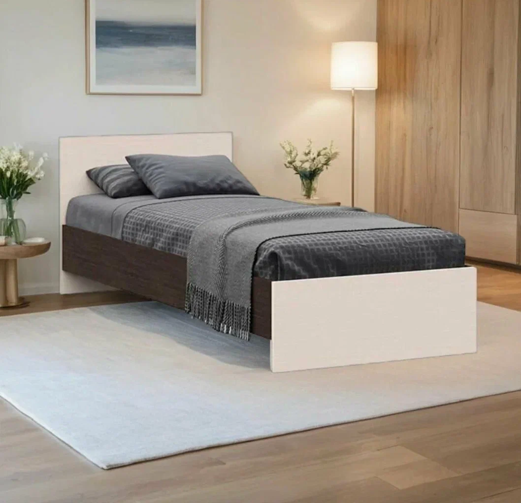 Кровать односпальная КР 554 "Бася" ЛДСП, 80х200 см, венге/белфорт