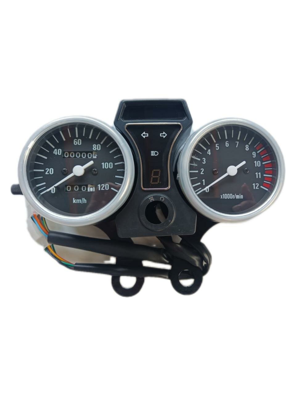 Щиток приборов в сборе мопеда Альфа с электронным тахометром