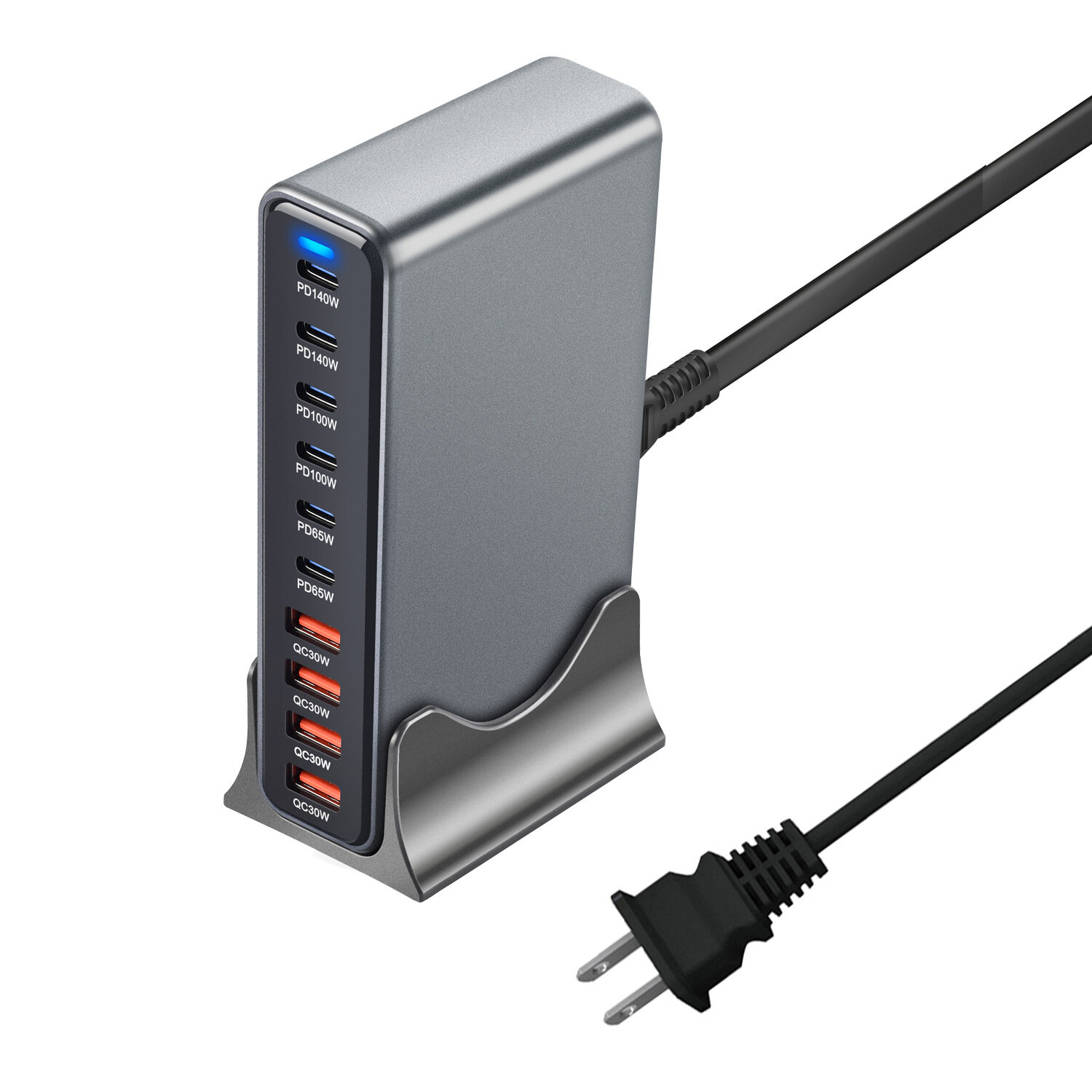 Горячая распродажа800W GaN настольный зарядник 765W многофункциональный PD 730W кросс-бордерный 10-портовый зарядник с AU вилкой