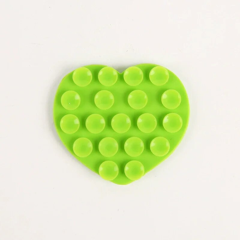 Силиконовая присоска-сердце, green