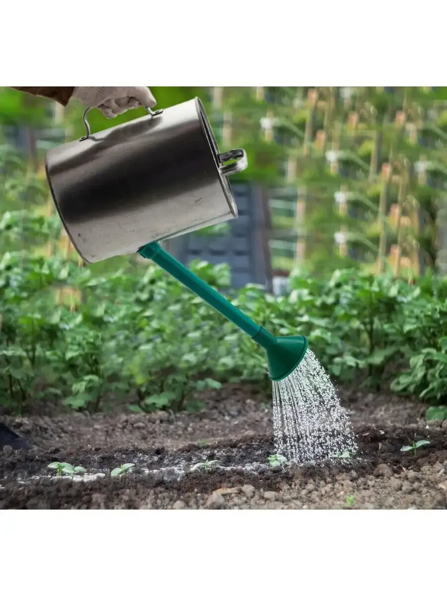 Лейка садовая для цветов садовая, длинный носик, 10 л