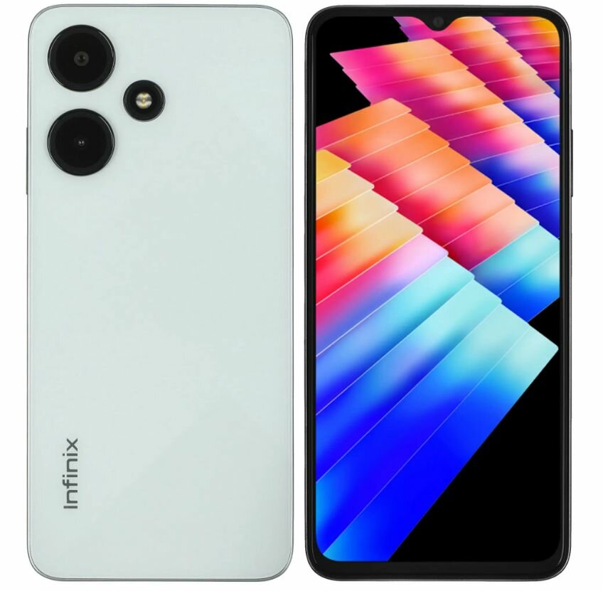 6,56" Смартфон Infinix HOT 30i 4/64 ГБ (4895180798436) 2023, белый