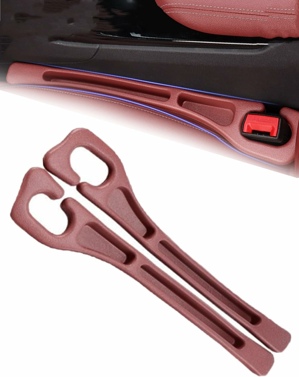 GAP Coozyland Seat - 2pcs Двойной слот -пролочный пробел, организатор Gap Car Seatland, наполнители с зазором на автомобильном сиденье Joyeloo с отверстиями для ремней безопасности