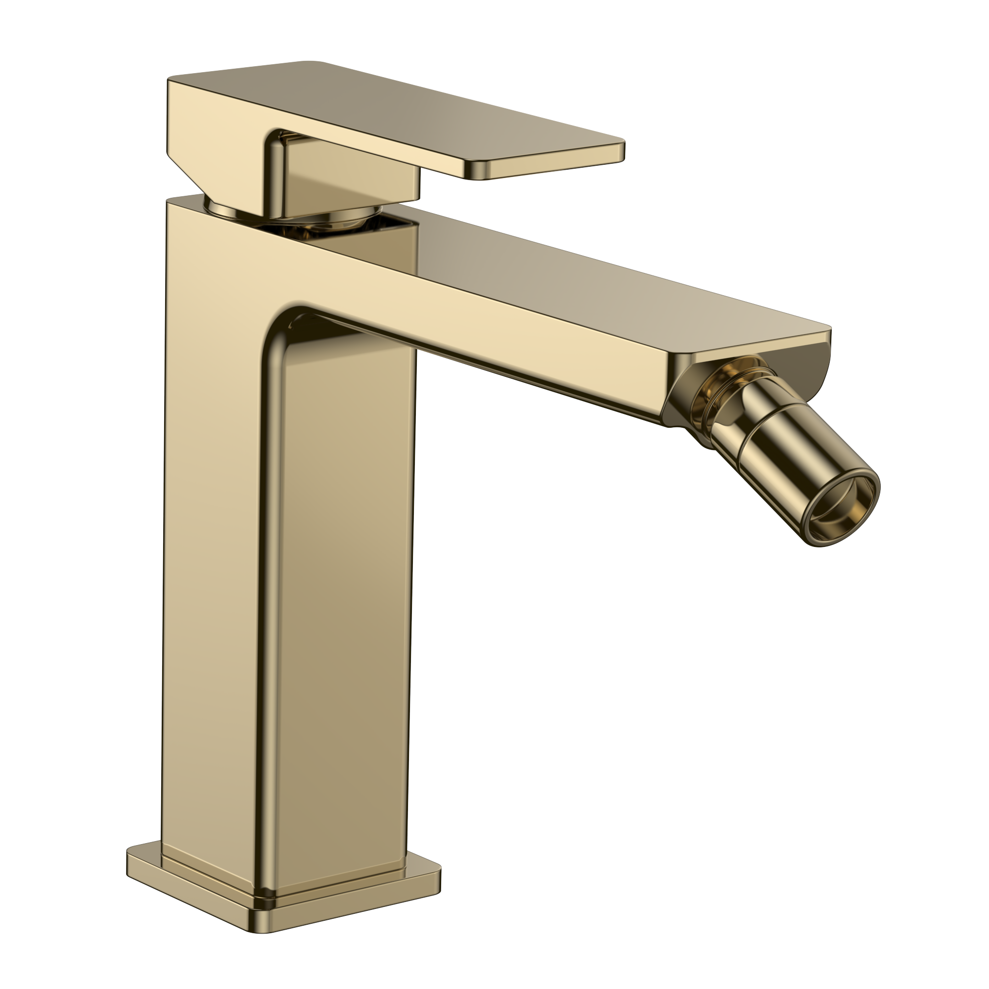 Смеситель для биде AQUAme AQM6816GG Savona, гладкий, подводка ½", золото