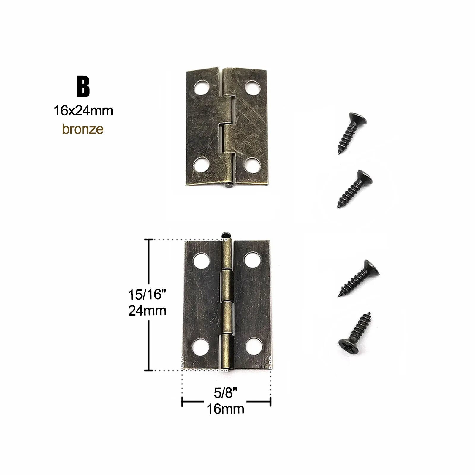 Мебельные петли HZYUEGOU латунные и железные B 16x24mm bronze