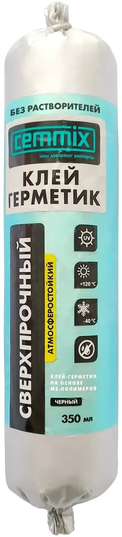 Клей-герметик сверхпрочный Cemmix 350 мл черный
