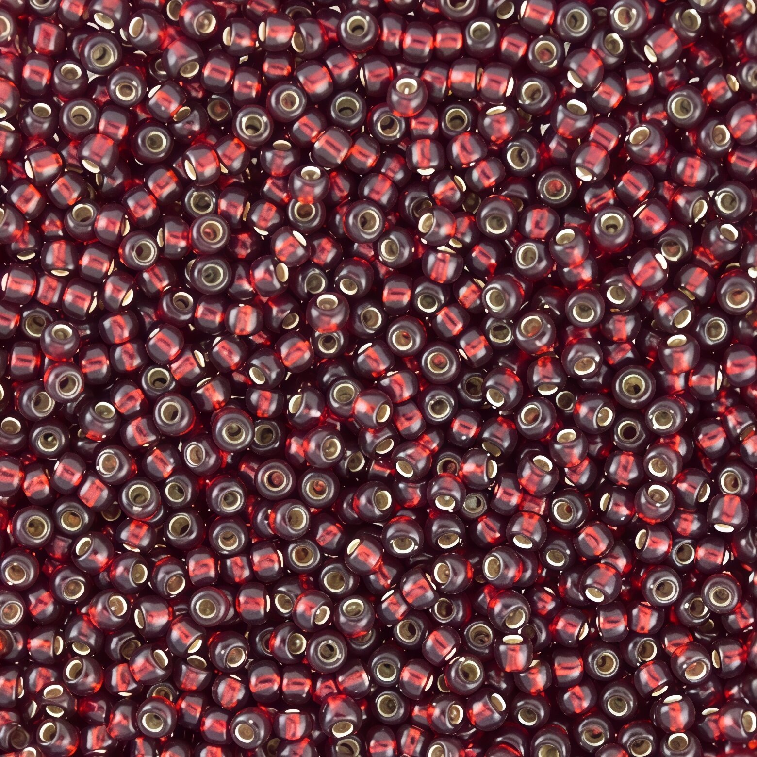 Бисер TOHO круглый, размер 10/0, цвет #25D (Внутреннее серебрение, гранат), 10 грамм