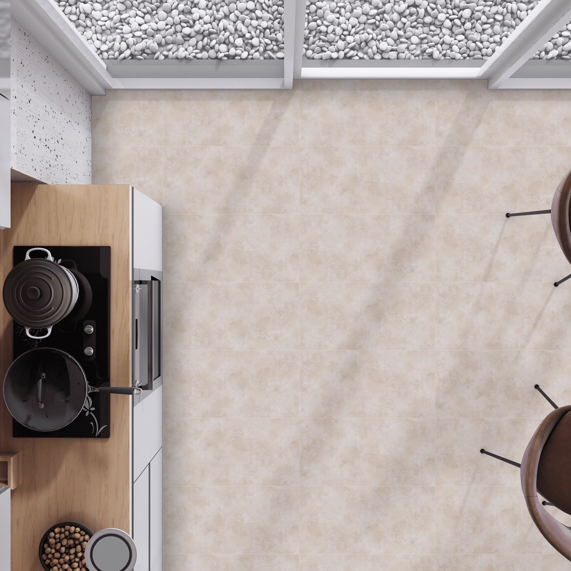 Керамогранит Mita Ceramic CONCEPT CREMA, матовый, ректифицированный, 60x120 см