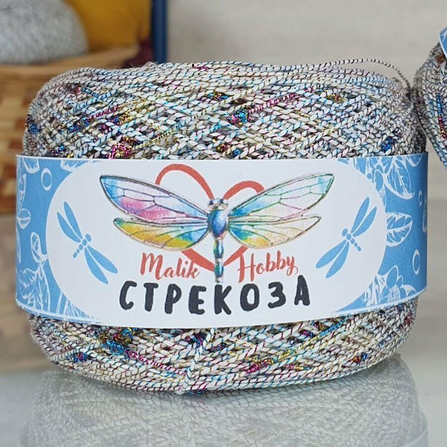 Пряжа M&h стрекоза 040 белый (1 моток)