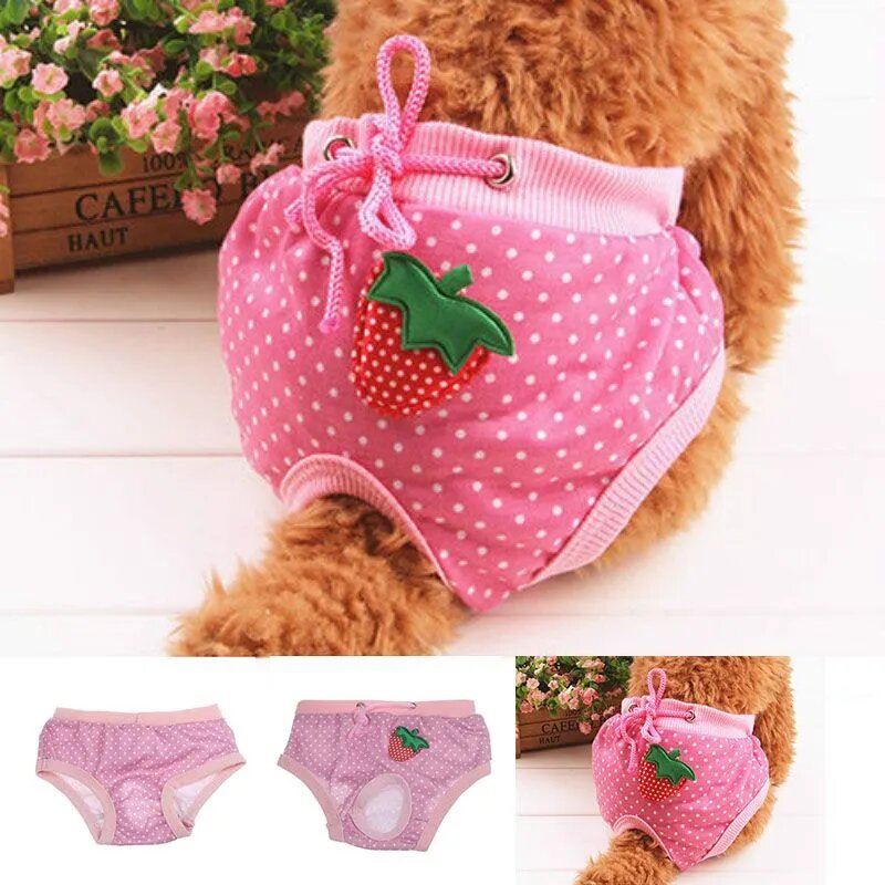 Трусы Для Собак Мелких Пород И Кошек Arnydog "Вишенки "