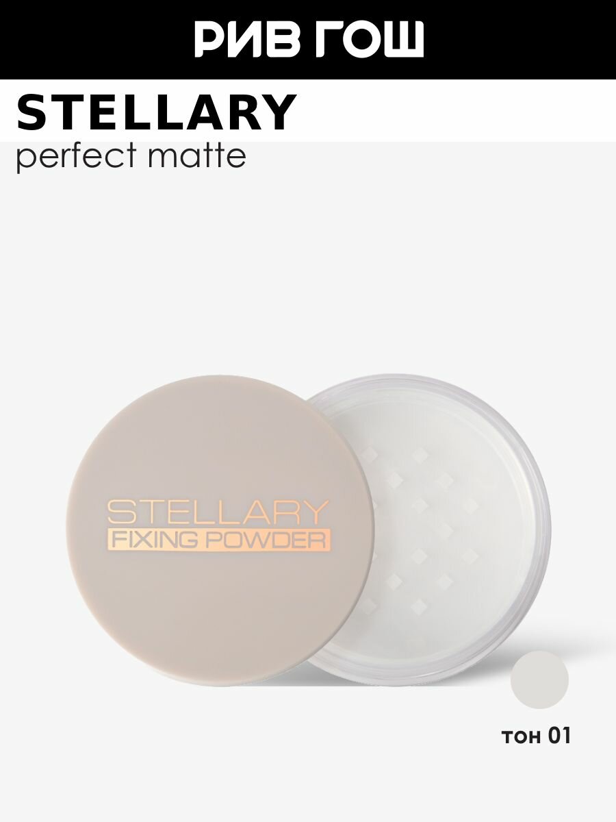 STELLARY Пудра для лица Perfect Matte Fixing Powder рассыпчатая фиксирующая, 5 г, 01 Прозрачный