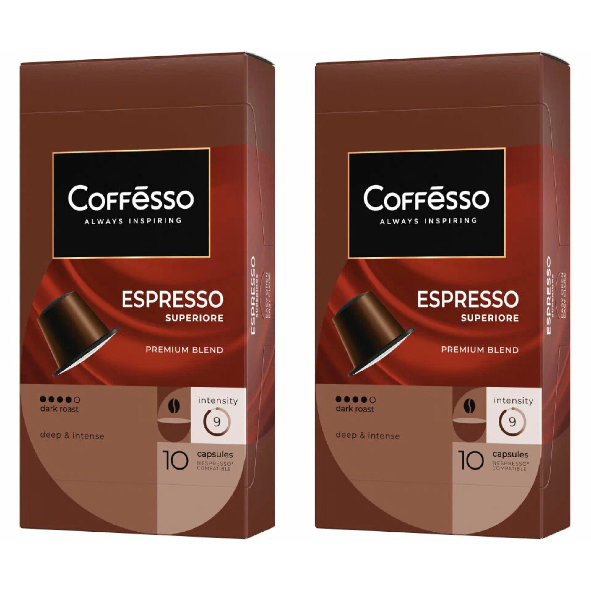 Кофе в капсулах Coffesso, Espresso Superiore, 10 шт, по 5 г, 2 уп