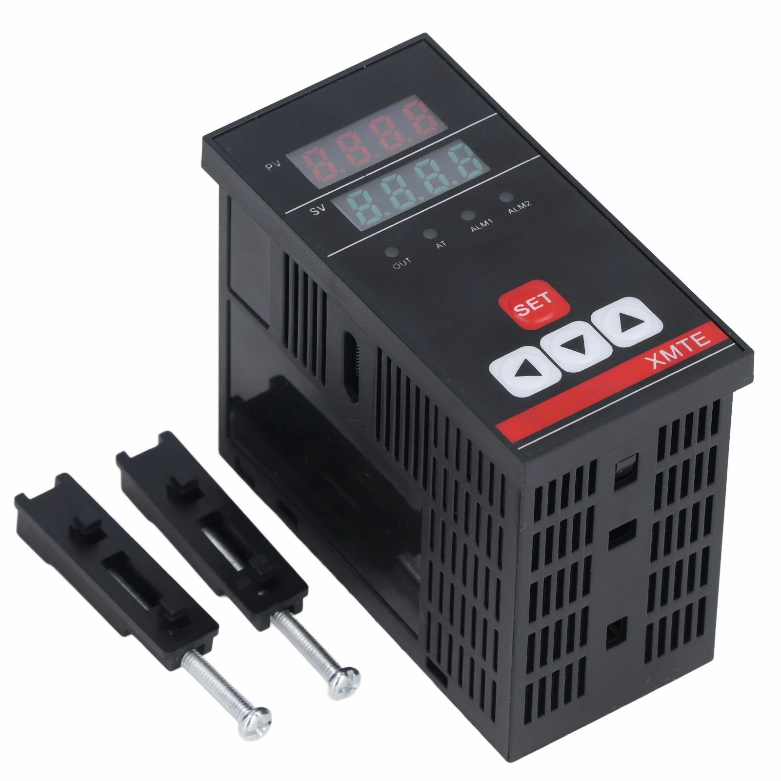 Регулируемый интеллектуальный регулятор температуры, реле цифрового термостата SSR, пряжка, фиксация AC220V