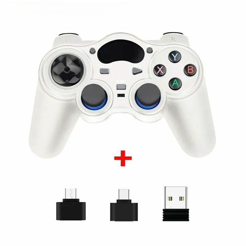 Беспроводной контроллер с USB OTG переходником, 2,4 ГГц, геймпад, беспроводной джойстик для PS3/смартфона, планшетных ПК, Smart TV приставок