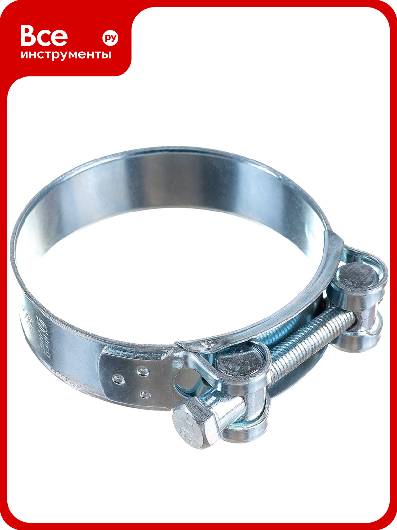 Силовой хомут Nord-Yada Д: м, Ш: 24 мм, Т: 1.5 мм, болт: М8х70, оцинкованная сталь 8x70