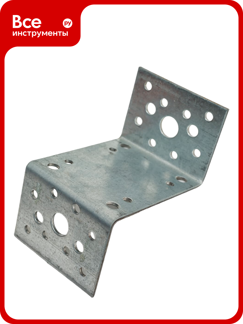 Уголок крепежный Z-образный крепко-накрепко оцинкованный 45x90x45x65 мм 46948