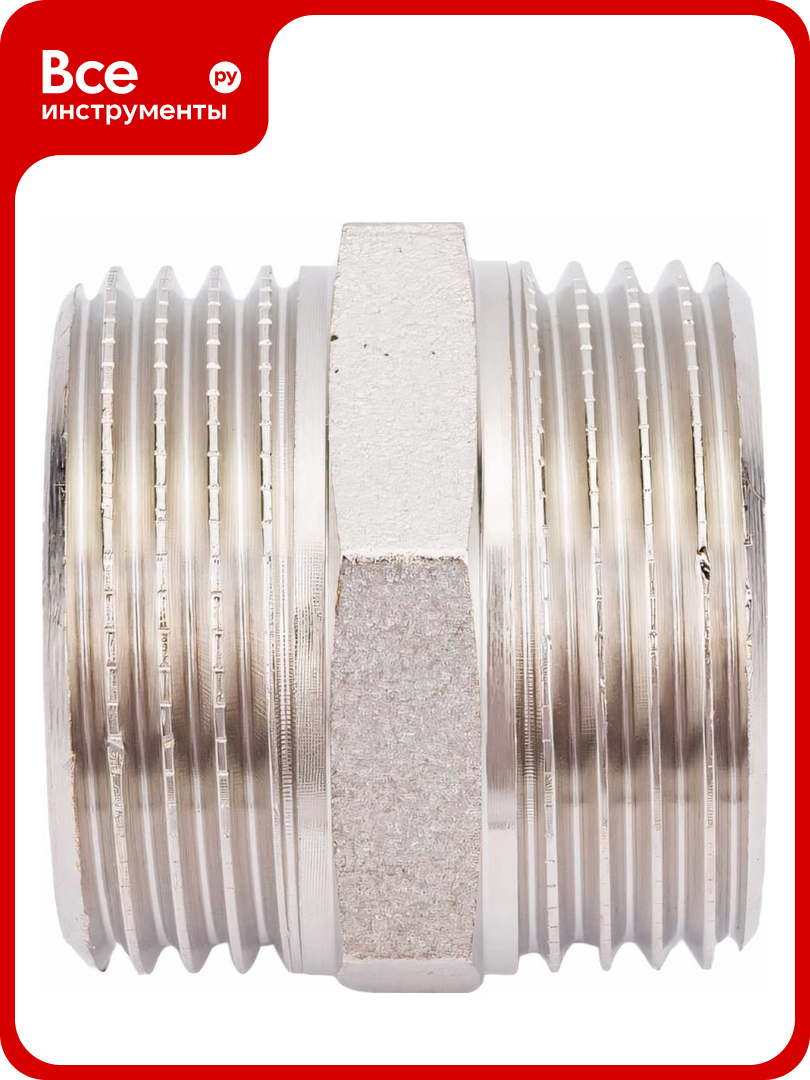 Ниппель STI Ду25 (1") никелированный D270-04973