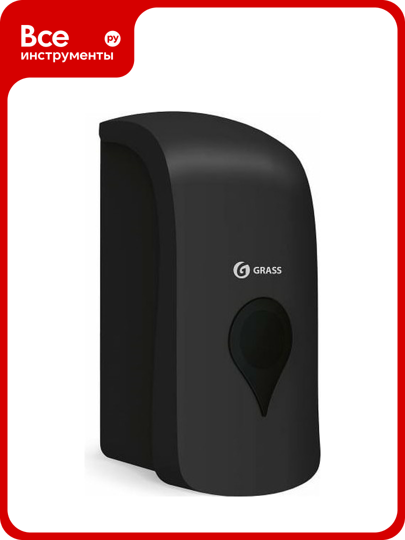Ручной диспенсер для жидкого мыла Grass черный, пластиковый IT-0638, пластиковая