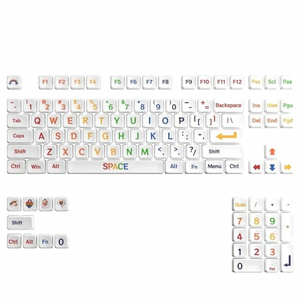 (113 клавиш) XDA высота радужные колпачки для клавиш с большими буквами