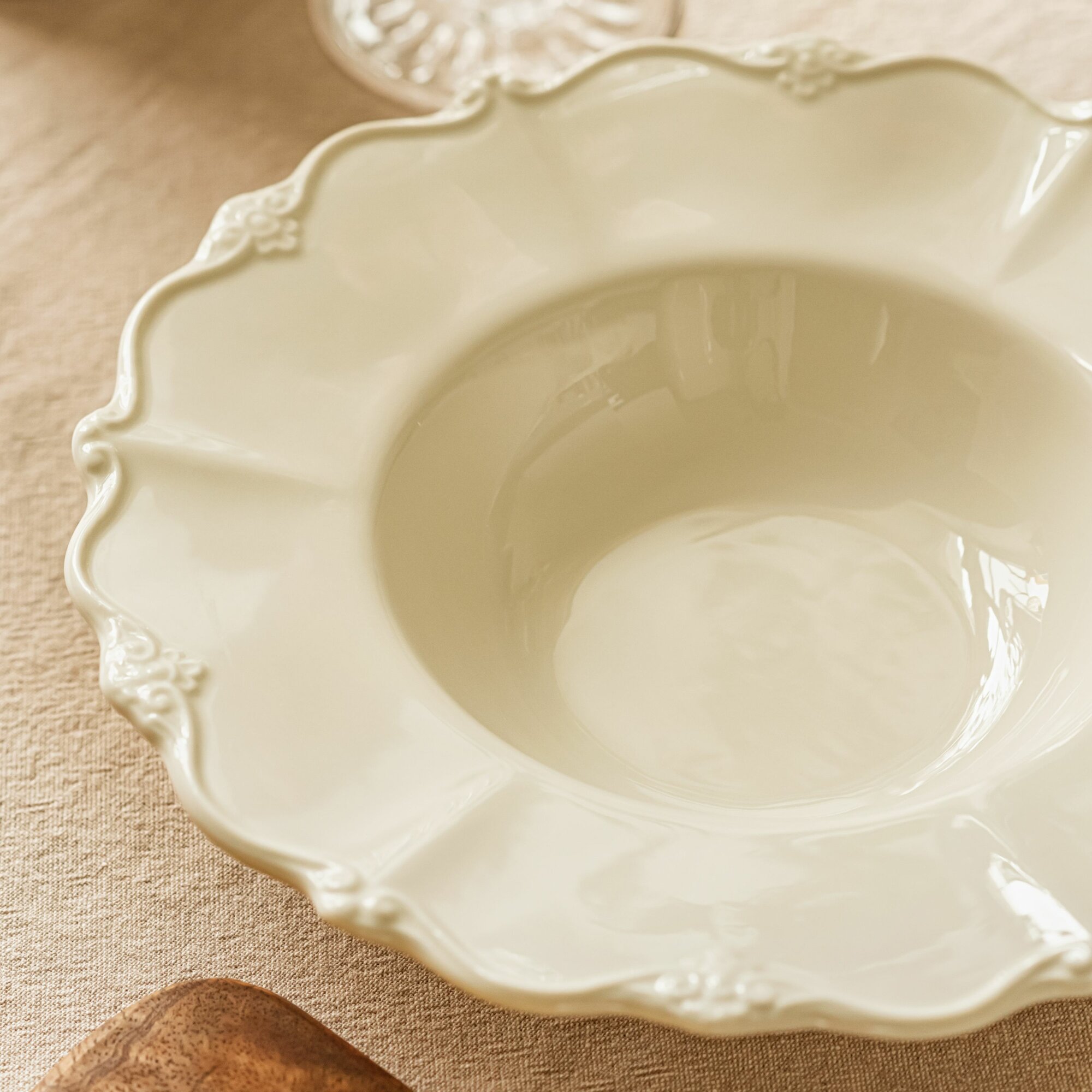 Тарелка "Bon Appetit" 23 см 2 шт кремовый