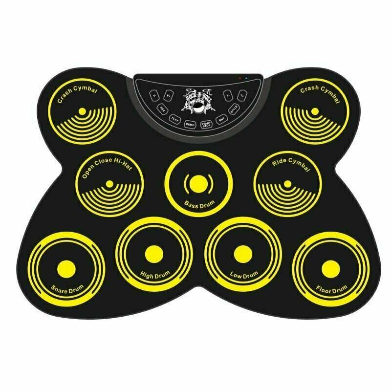Гибкая ударная установка барабаны электронные с педалями и динамиками