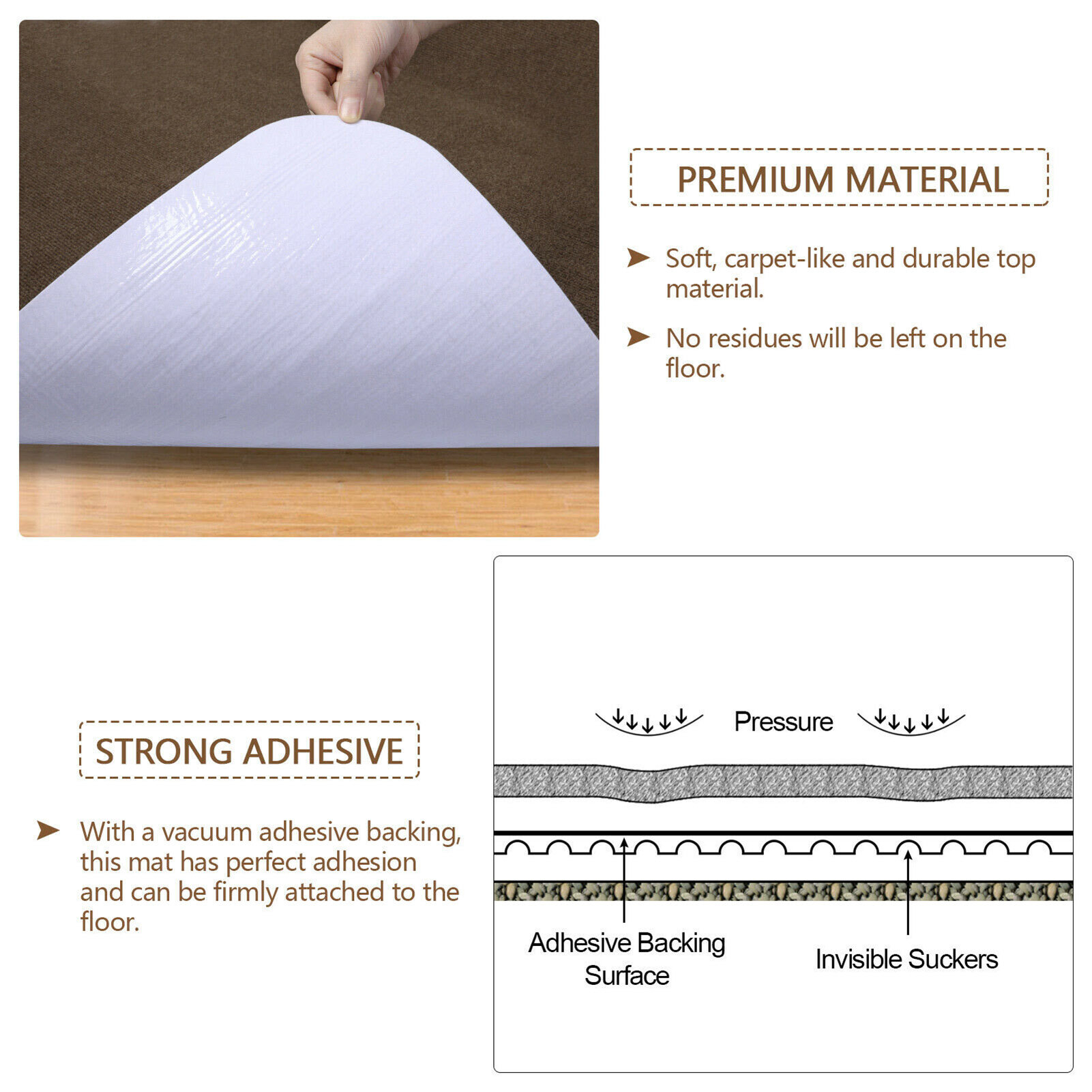 Коврик для стула на пол, клейкий, нескользящий, для офиса, дома, стола, стула, коврик для коврового покрытия, защита от царапин