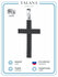 Крестик TALANT, серебро, 925 проба, родирование, фианит, серебристый