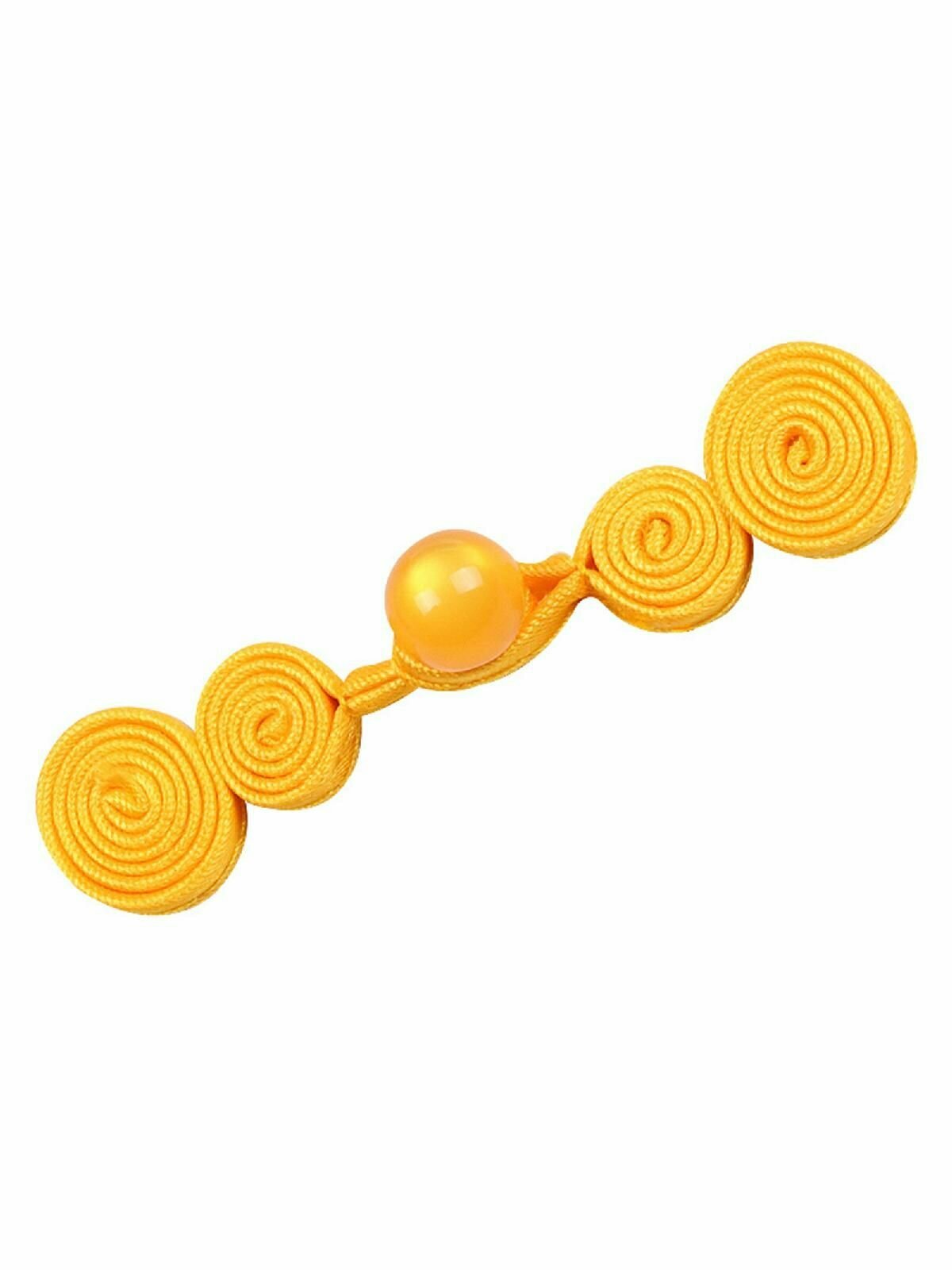 Китайская пуговица "Лягушка" с бусиной под нефрит для ципао и тансу