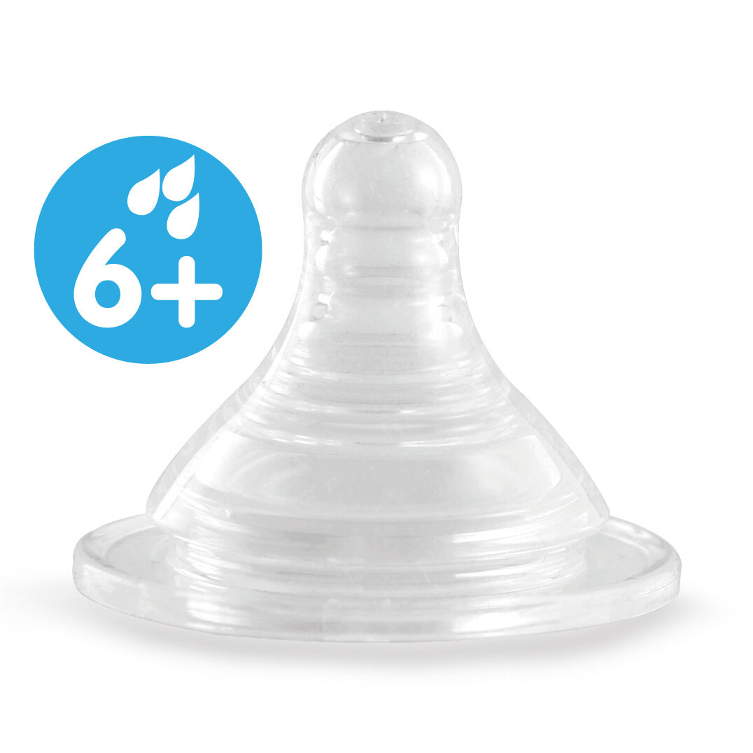 Соска для бутылочек с широким горлышком Ramili Baby BT100L быстрый поток (6+)