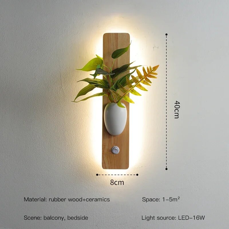 Скандинавский светодиодный настенный светильник в стиле ретро, модный деревянный настенный бра с выключателем, светильник для домашнего декора, светильники для спальни, фойе, дропшиппинг, 3 color changeable, Style A