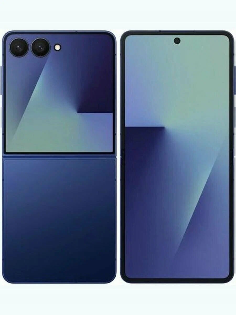 Samsung Смартфон Galaxy Z Flip7 12/256 ГБ, Global, Dual: nano Sim + eSim, Blue Shadow (Синяя тень)
