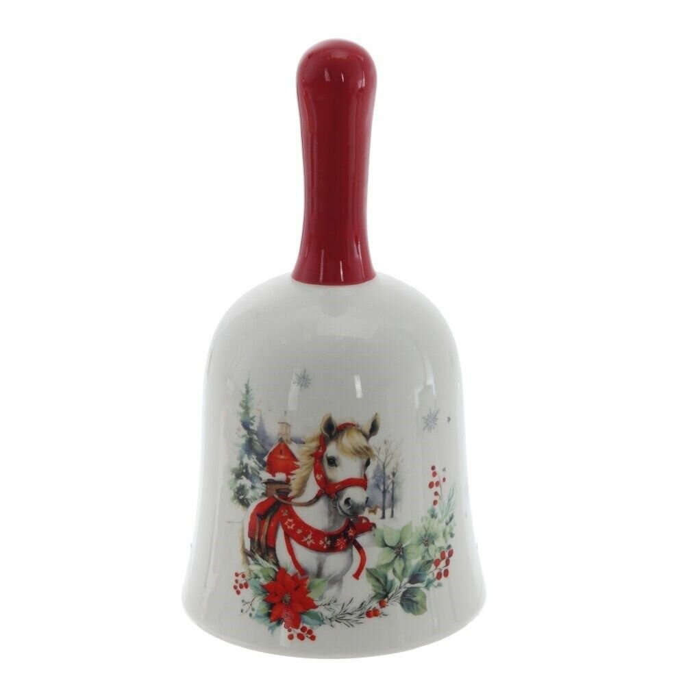 Колокольчик керамический "Лошадка", символ года 2026, 7х7х13 см