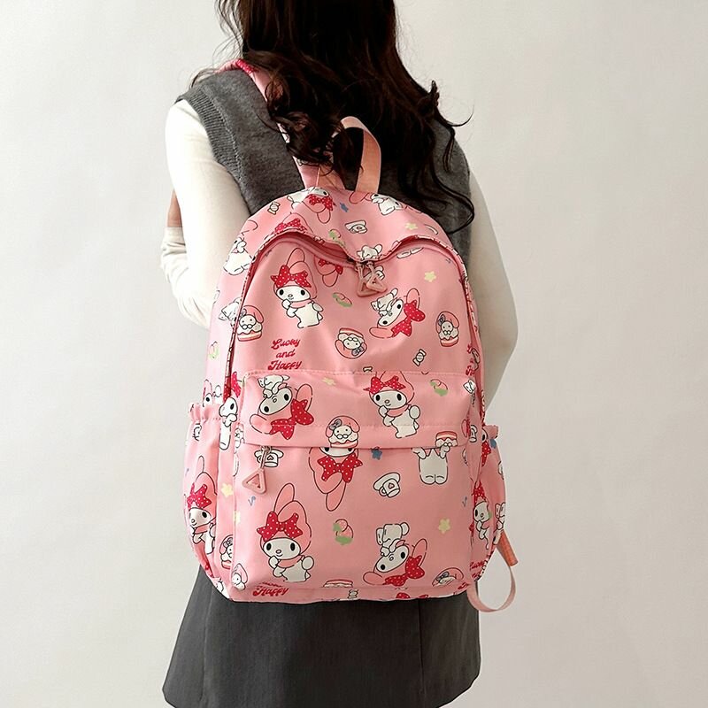 Новый универсальный школьный рюкзак Hello Kitty для меньшинств в корейском стиле, женская сумка, студенческий женский с принтом в виде граффити, водонепроницаемый