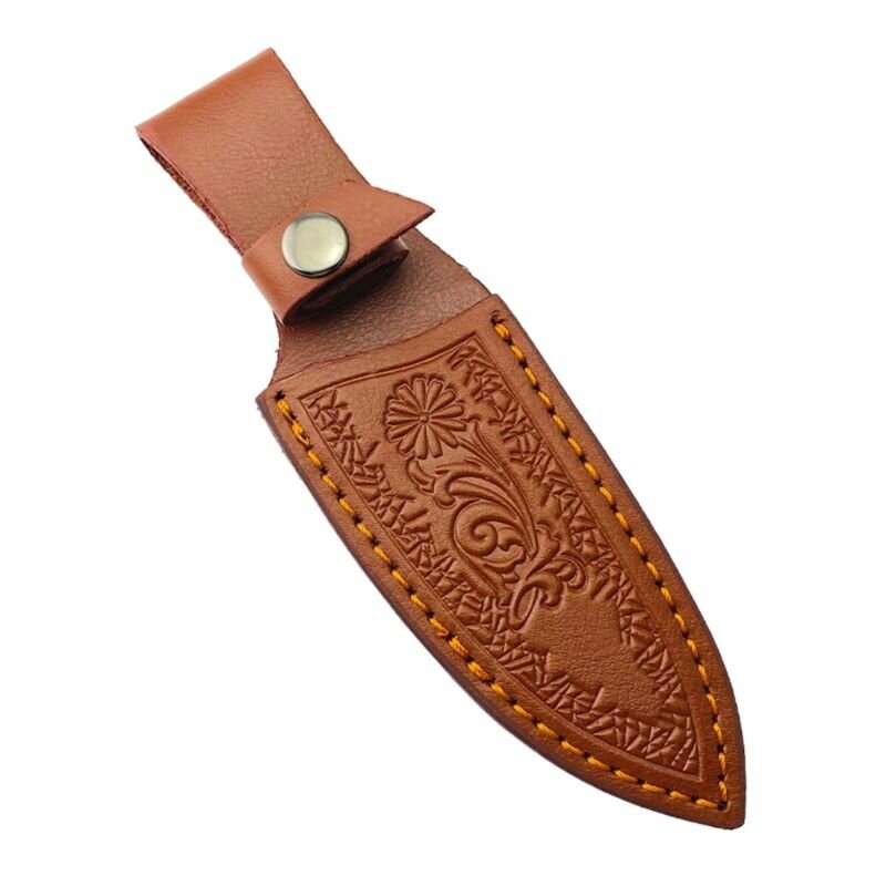 Чехол для ножа из воловьей кожи первого слоя-коричневый