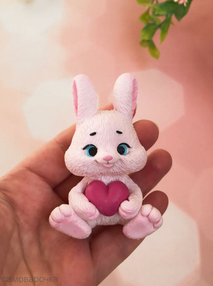 Влюбленный зайка cиликоновая форма для шоколада, гипса, свечей 3D