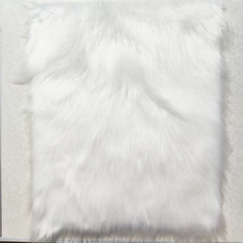 Искусственный мех Tanmeluo, синего цвета, 40x50 см Белый, Pure white