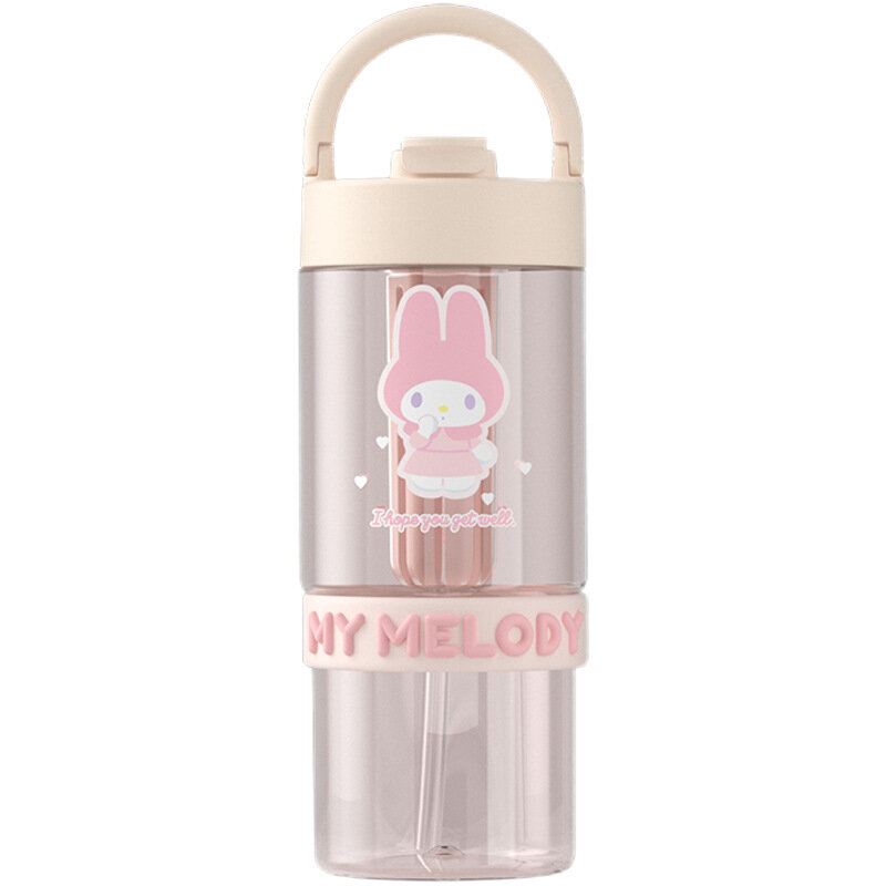 Стакан для воды Sanrio Kuromi для девочек, высококачественный стакан с трубочкой, новинка 2024 года, большая емкость с ситечком для чая
