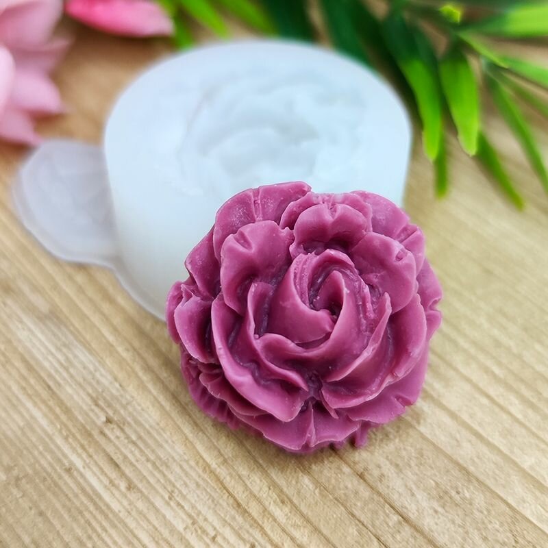 Силиконовая форма для шоколадных плиток Brilliant Mold. Молд Пион 2D