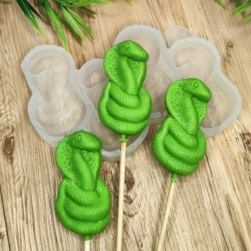 Силиконовая форма для леденцов Brilliant Mold. Молд Кобры леденцы