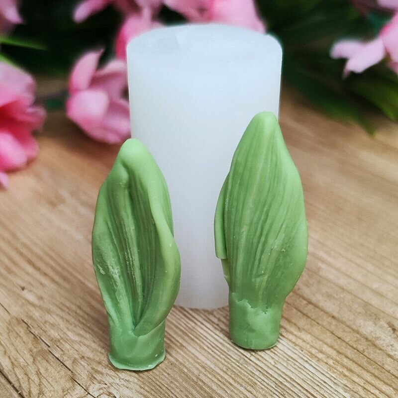 Силиконовая форма для шоколадных плиток Brilliant Mold. Молд Листья тюльпана маленькие