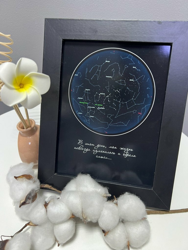 Подарочный сертификат «Романтический подарок Карта звёздного неба в Вашу памятную дату» (1 день, 1 человек)