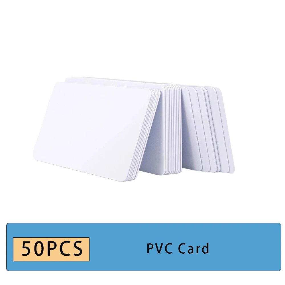 50 шт. глянцевая белая пустая ПВХ-карта для струйной печати, водонепроницаемая пластиковая удостоверение личности, визитная карточка для Epson для струйного принтера Canon