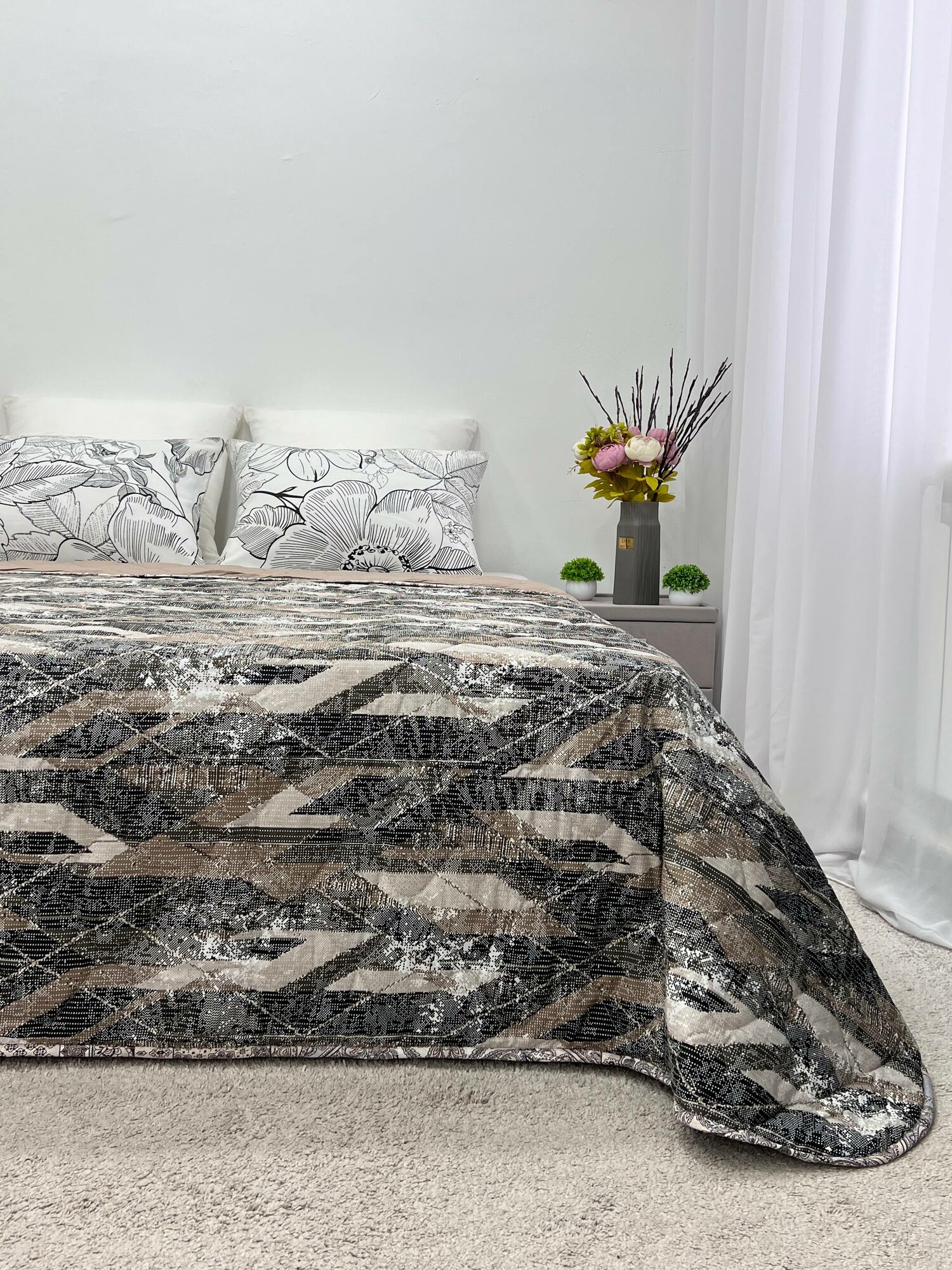 Покрывало двухстороннее 2 спальное Перкаль от бренда YAFETEX