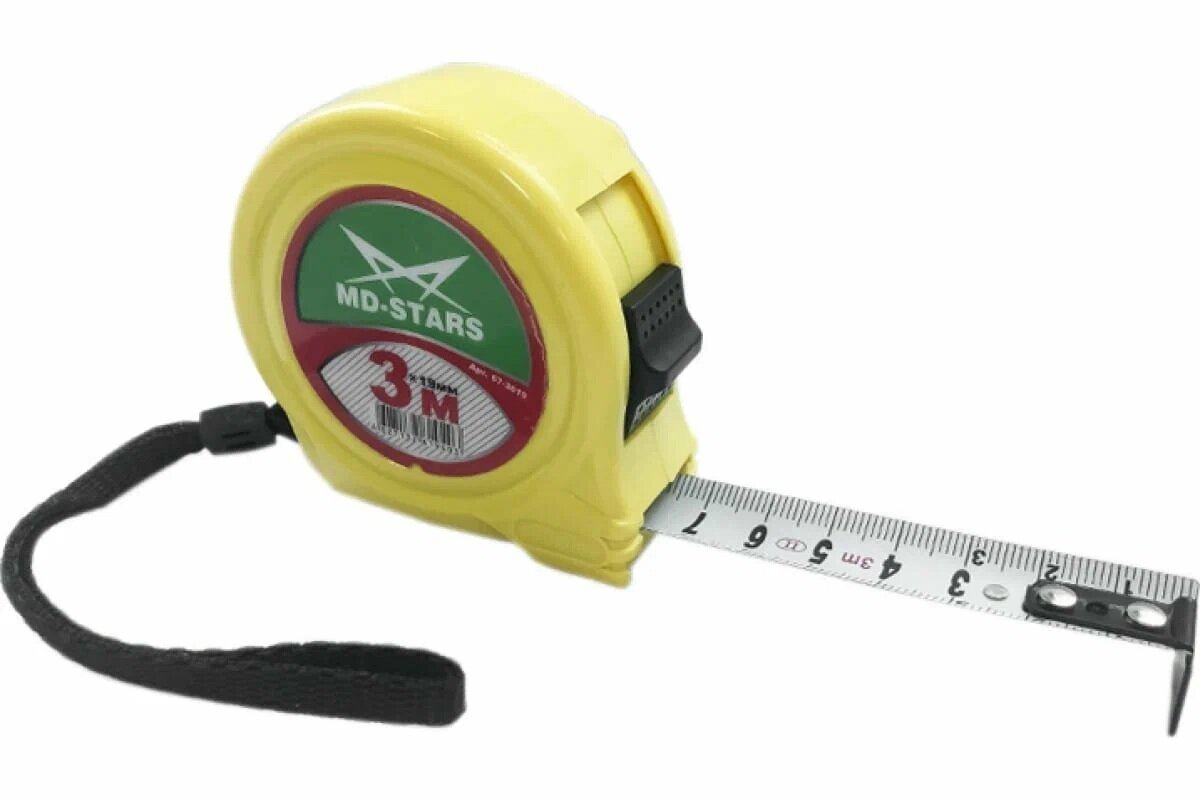 Рулетка 3 м х 19 мм "MD-STARS", 67-3019