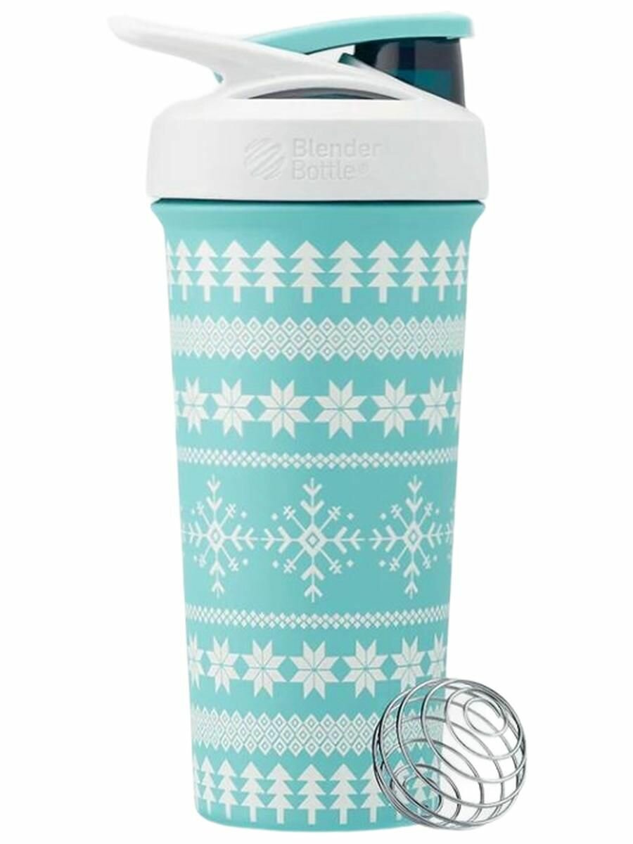 Blender Bottle, Шейкер спортивный, Sleek Sport, цвет Blue Spruce (голубая ель), сталь, 740 мл (25 унций)
