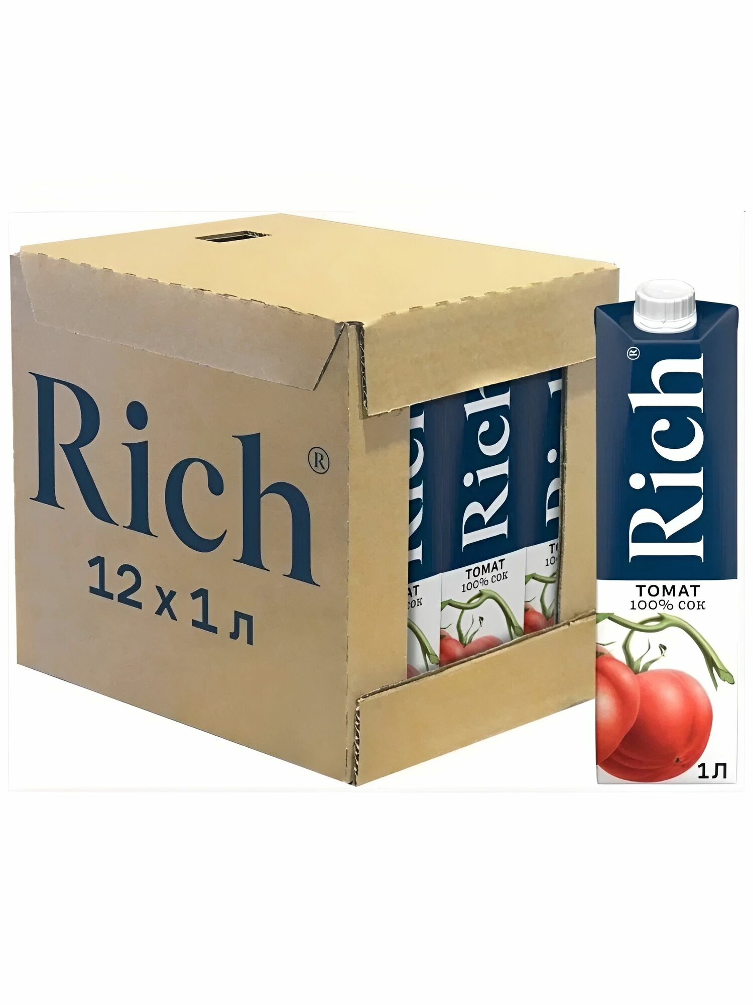 Сок Rich (Рич) Томат, 12 шт по 1 л