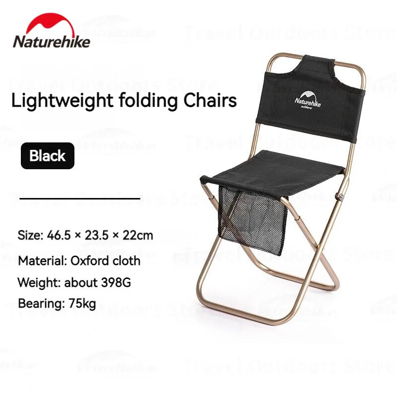 Naturehike складной стул для кемпинга NH18M001-Z Black