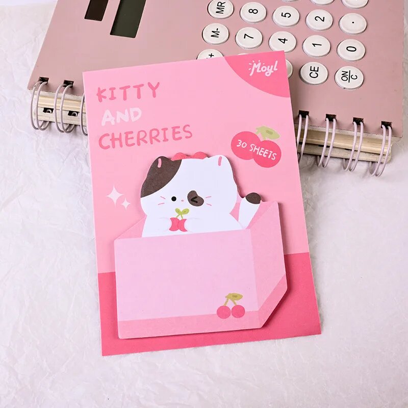 Блокнот Kitty and Cherries, 30 листов, розовый