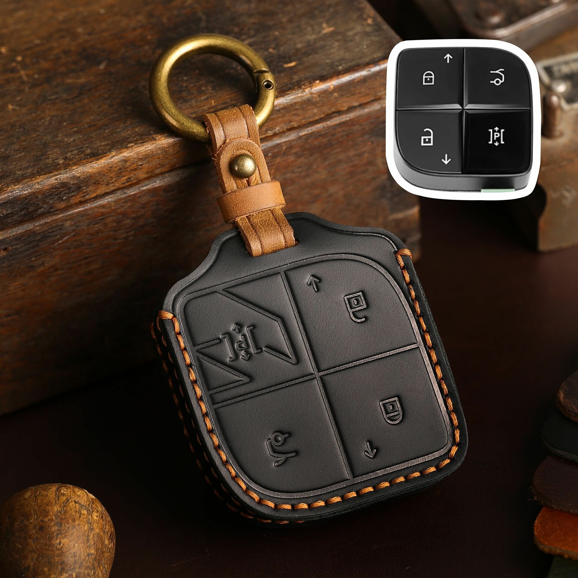 Чехол для автомобильного брелка LYNK & CO черный Чехол для автомобильного брелка